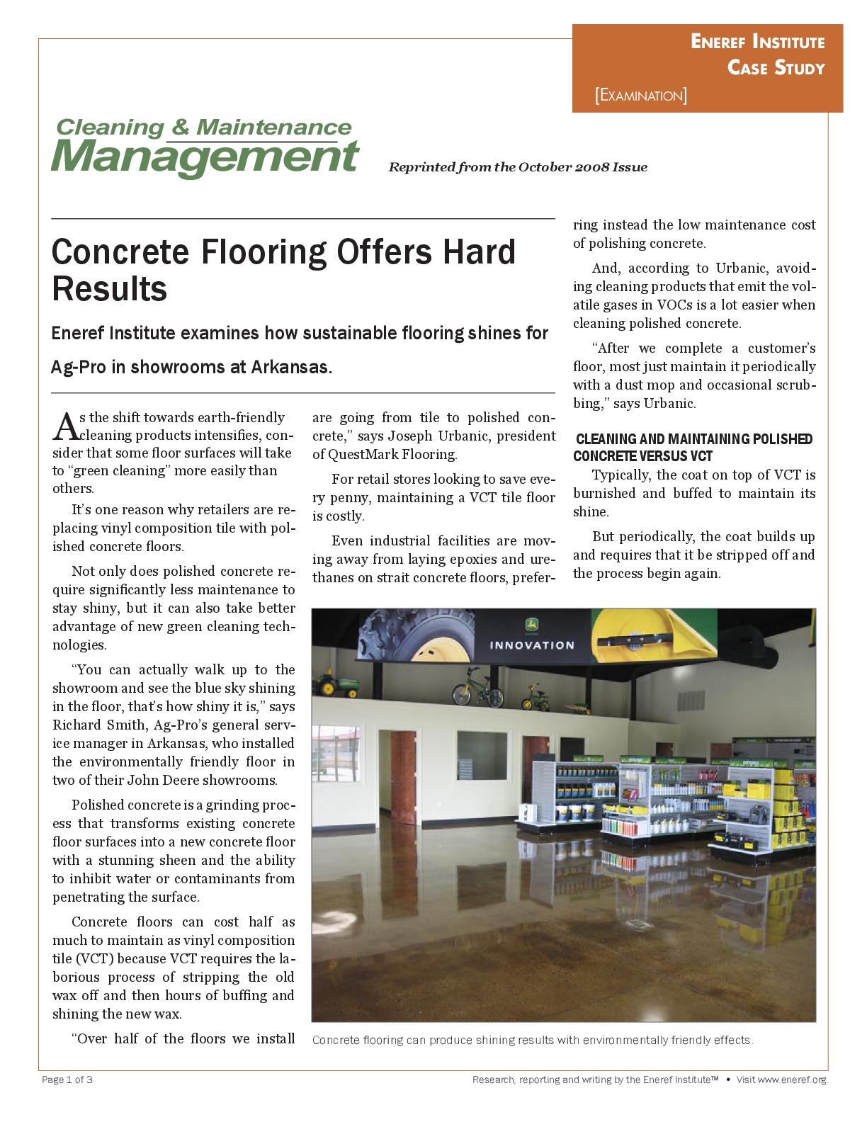 Cleaning & Maintenance Management Magazine – Eneref Institute